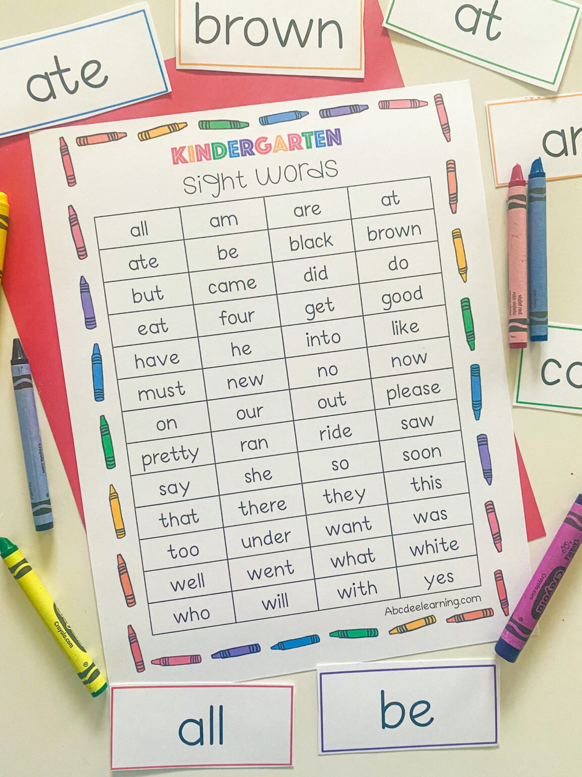 20+ FUN Sight Words for Kindergarten Ideas (2025) - ABCDee Learning